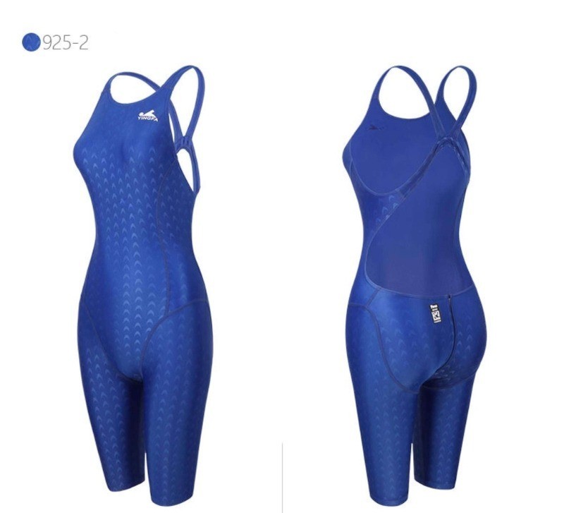 YINGFA FINA Approved Professional Competition Swimsuit Knee Length ...