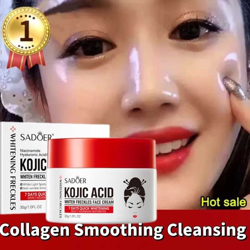 Face Anti Wrinkle Skin ncare 50g Kojic Acid Whitening Cream Brightening ...