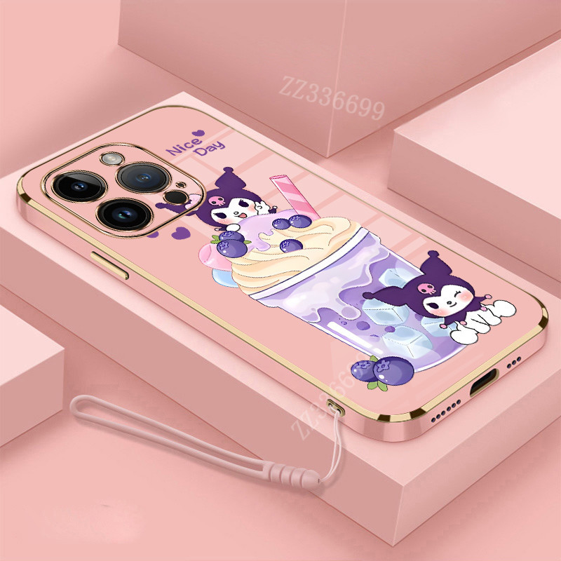 Casing OPPO A55 4G A55 5G Ice Cream Kuromi Phone Case soft Silicone ...