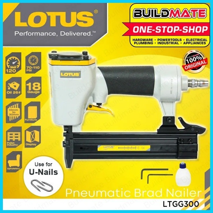 ♒ BUILDMATE Lotus Pneumatic Air Brad Nailer | Stapler Gun for Brad ...