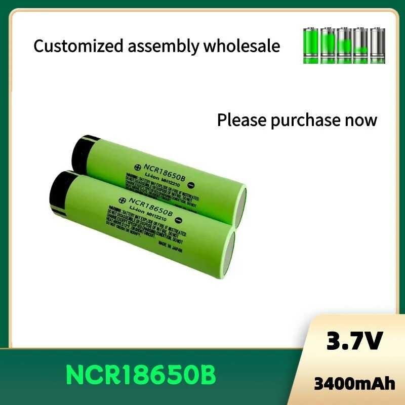 Capacity NCR Big 18650B 34B Rechargeable Battery - 3.7V 3400Mah Lithium ...