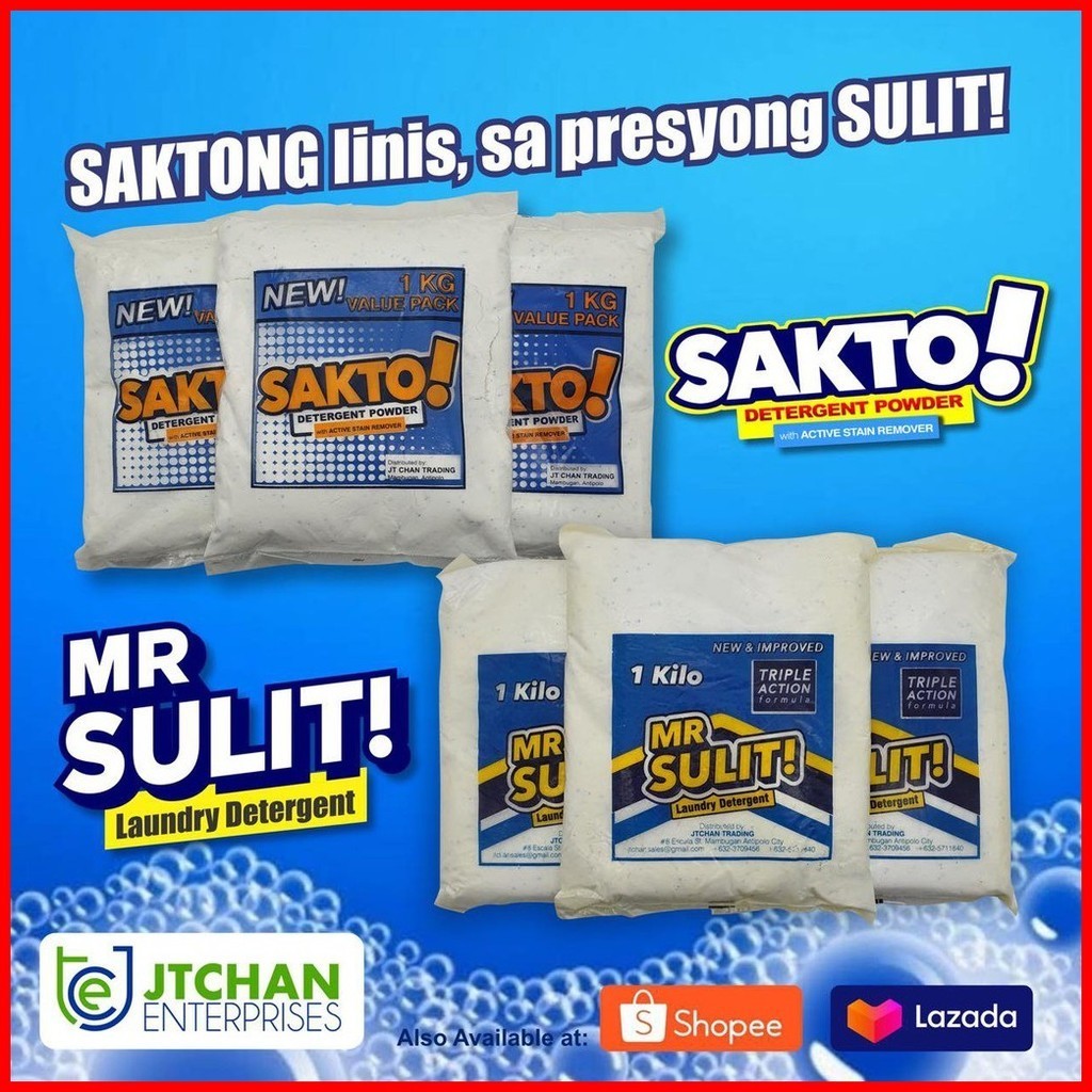 Detergent Powder 1kg Mr. Sulit (Triple Action) | Shopee Philippines