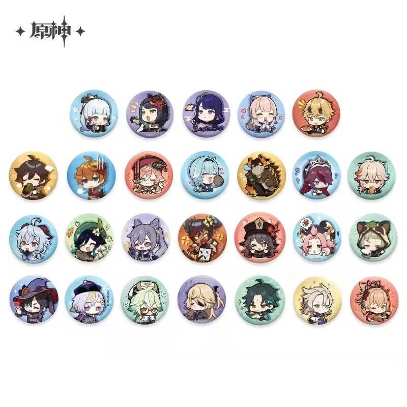 Official miHoYo Genshin Impact Emoji Character Pins - Klee Shogun Xiao ...