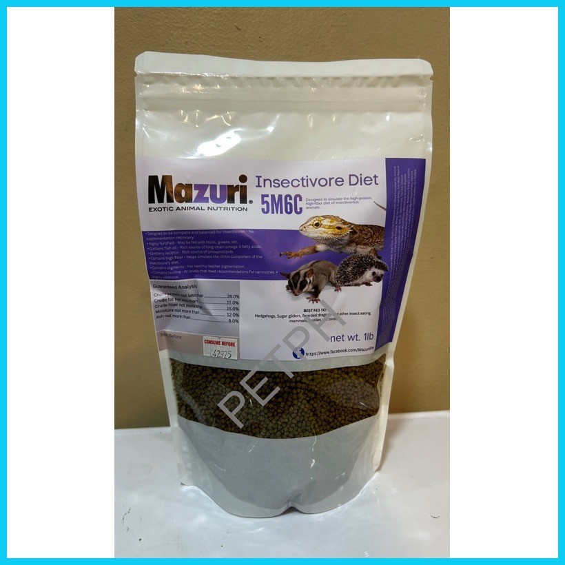 ☎ Mazuri Insectivore Diet 1lb (Food for Hedgehog, Sugar Glider, Bearded ...