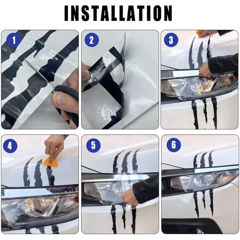 1-2pcs Monster Sticker for Car Stickers and Decals Monster Scratch ...