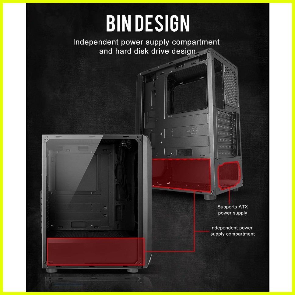 ☃ INPLAY Case PC Case Gaming Computer Case Mid-Tower ATX Desktop Case ...