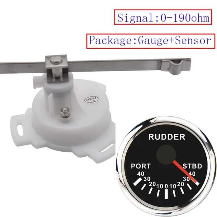 52 mm Marine Yacht Gauge Direction Indicator Output Signal 0-190 Used ...