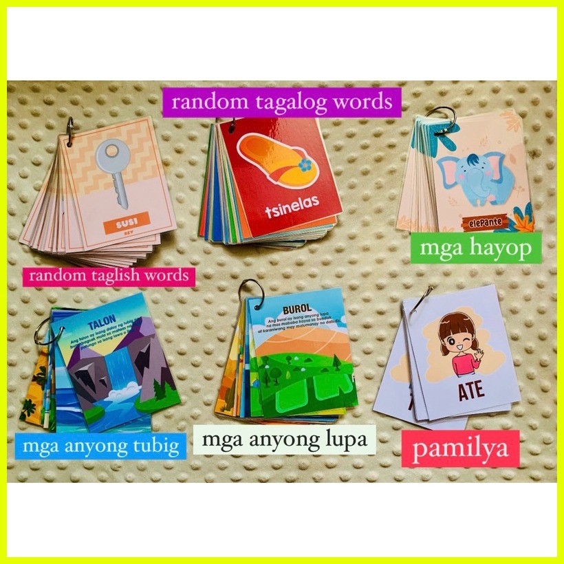 ANYONG TUBIG ANYONG LUPA Laminated Educational Flashcards Tagalog Flash ...