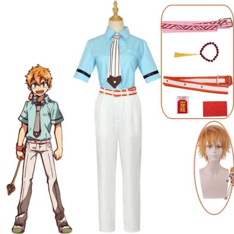Cosplay Anime Toilet Bound Hanako Kun Minamoto Kou Costumes Wig ...