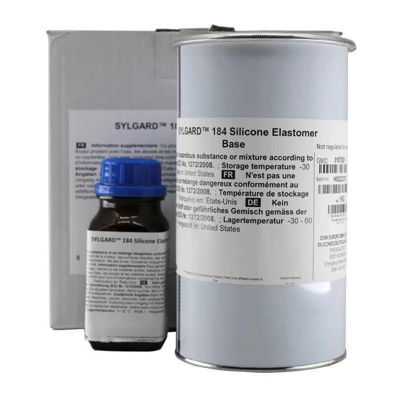 Dow Corning DC184 silicone rubber PDMS polydimethylsiloxane PDMS184 ...