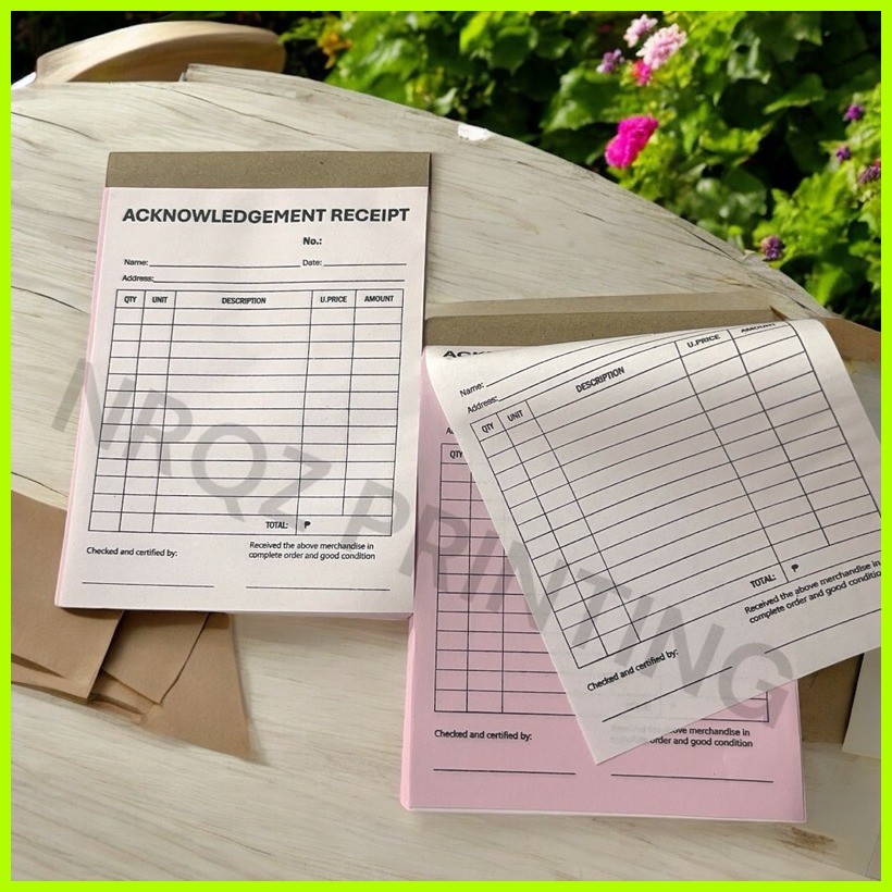 GENERIC SMALL ACKNOWLEDGMENT RECEIPT CARBONIZED (duplicate) | Shopee ...