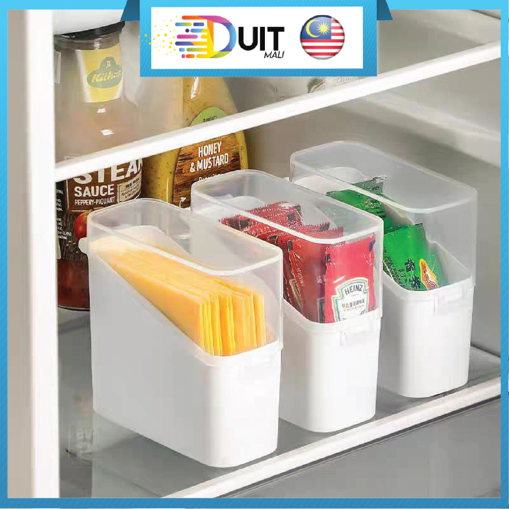 DM Flip Top Container Storage Plastic Cheese Container Crisper Pocket ...