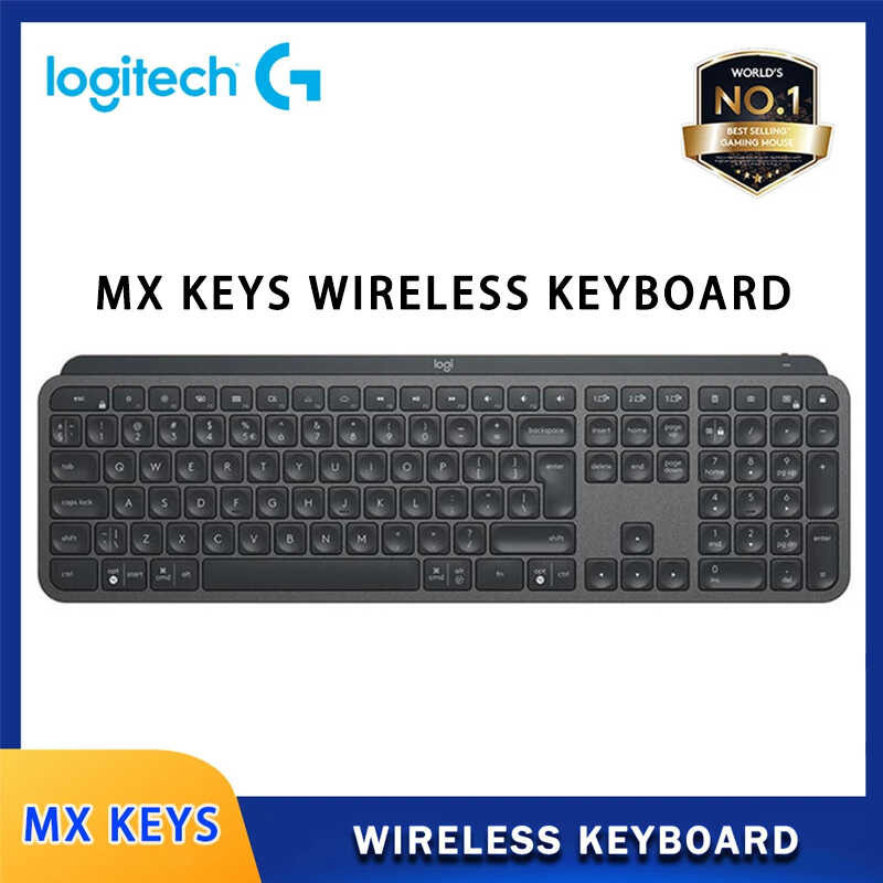 Logitech MX Keys Bluetooth Wireless Charging Backlit Keyboard Ultra ...