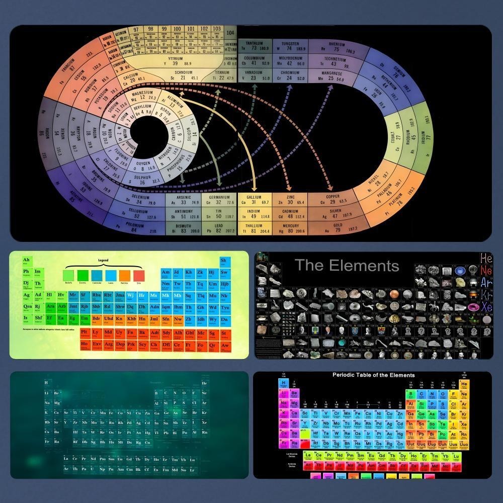 Periodic Table Of Elements Mousepad Large Gaming Mouse Pad LockEdge ...