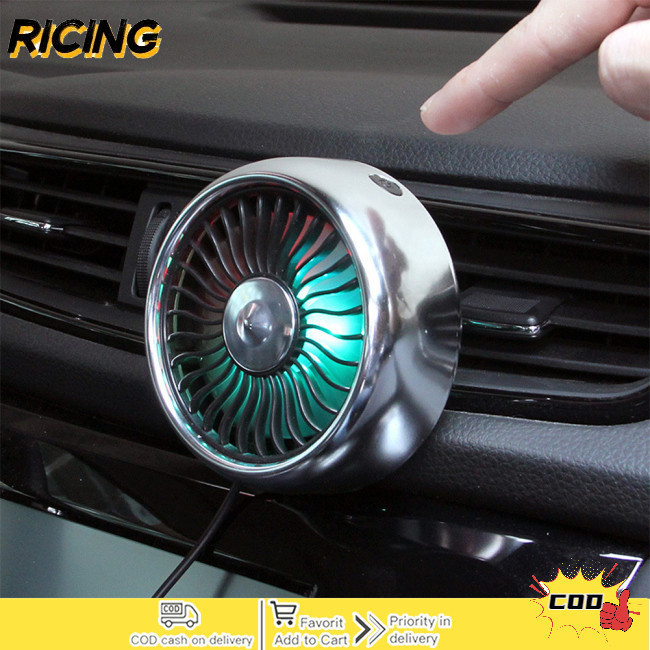 RAM 12V Electric Car Fan 360 Degree Rotatable Car Auto Cooling Air ...