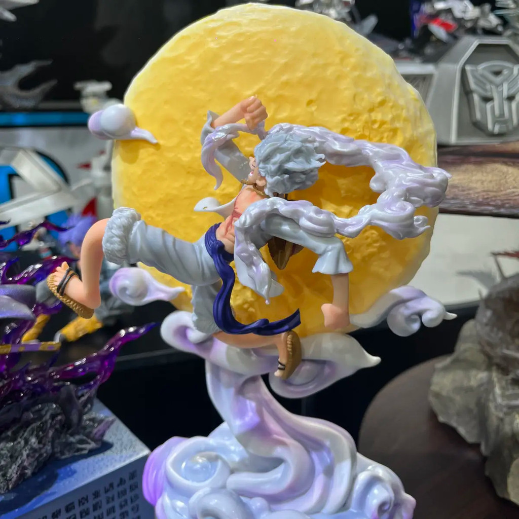 Anime Figure One Piece Moon Fairy Nika Monkey D Luffy Gear 5 Action ...