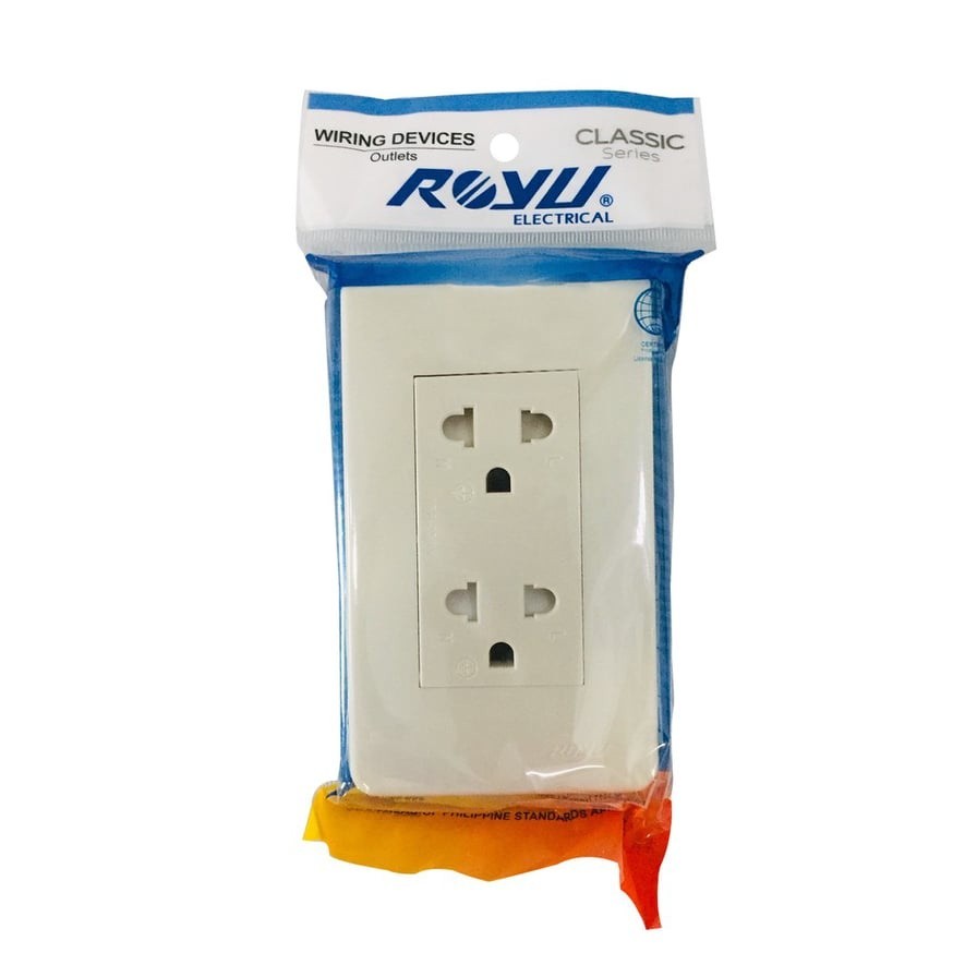 Royu Classic Series Universal Outlet Duplex with Ground, Aircon Outlet ...
