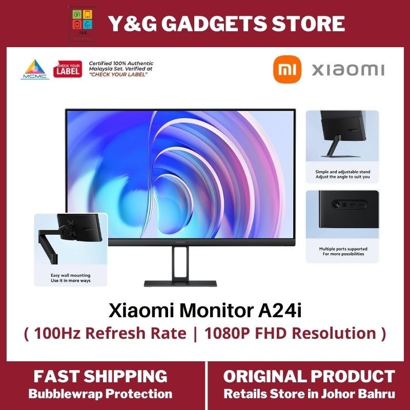 Xiaomi A24i / A22 Monitor Slim & simple 1080p FHD resolution 100Hz ...