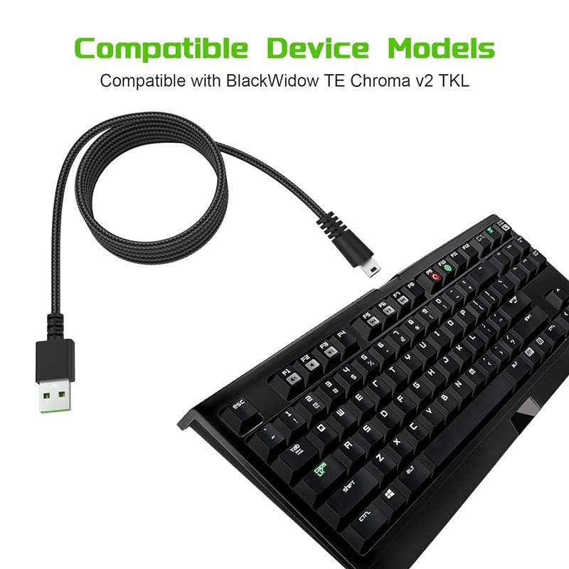 Mechanical Keyboard Data Cable USB Power Adaptor Cable For Razer ...