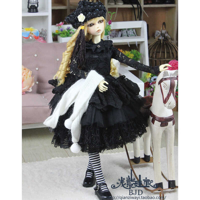 1/4 1/3 scale BJD clothing dress+hat+scarf for BJD/SD doll,Not included ...