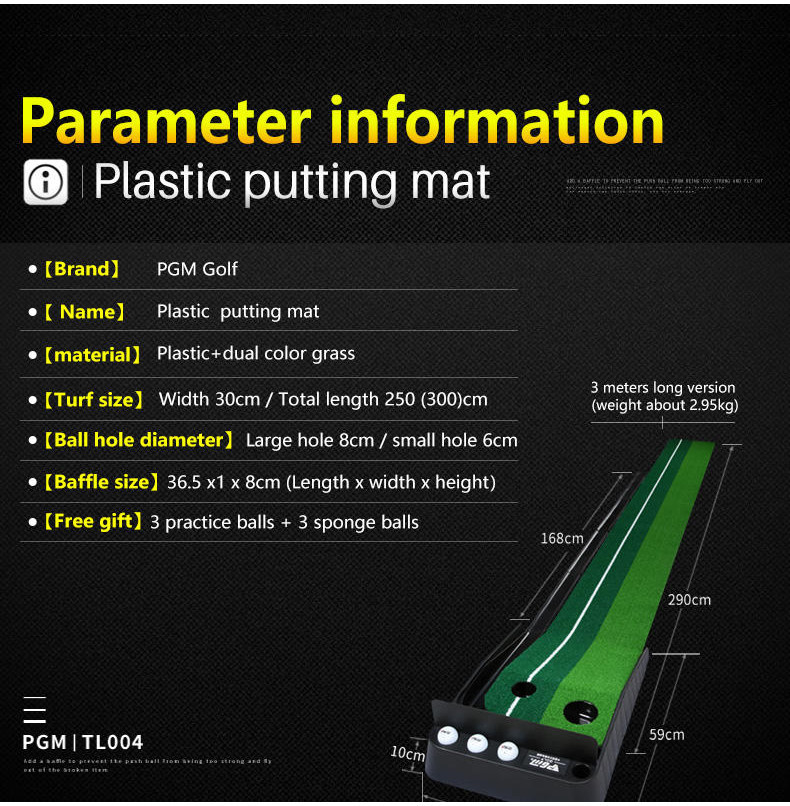 PGM Golf Training Aids Putter Trainer Practice Set Putter Practice Pad ...