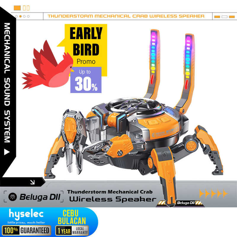 WeKome Beluga D11 Wireless Thunderstorm Mechanical Crab HiFi Mecha ...