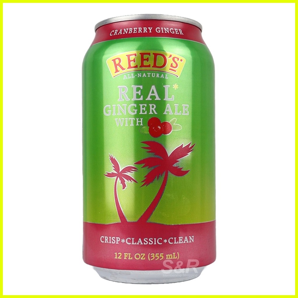 ๑ ⭐ Reed's Real Ginger Ale With Cranberry 355mL | Shopee Philippines