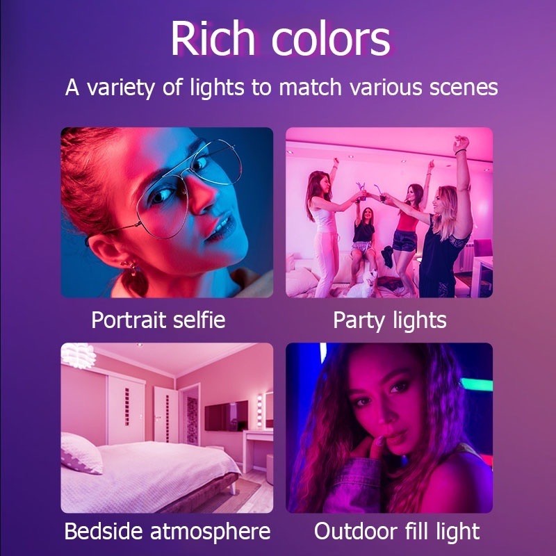 Colorful Tube Light RGB Light 17cm/32cm USB Light Night Light purple ...