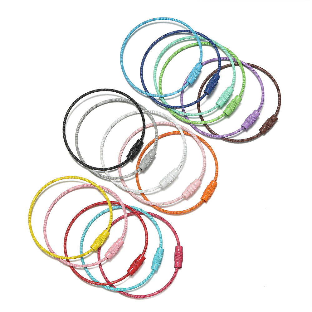 St. kunkka Mixed Multiple Keychains Colorful Keyrings Rope Wire Rings ...