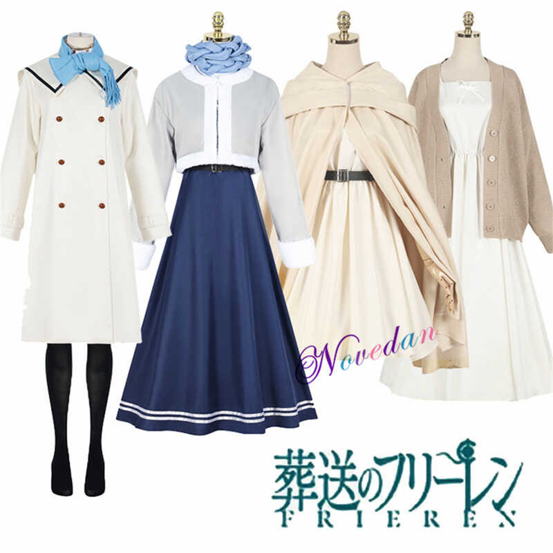 Frieren Anime At The Funeral Sousou No Fern Cosplay Coat Sweater Dress ...