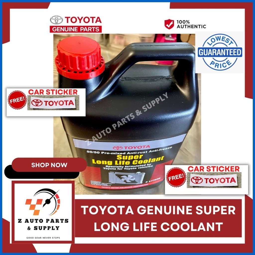 ♒ LONG LIFE COOLANT PINK 2 LITERS TOYOTA GENUINE *FREE TOYOTA CAR STICKER* | Shopee Philippines