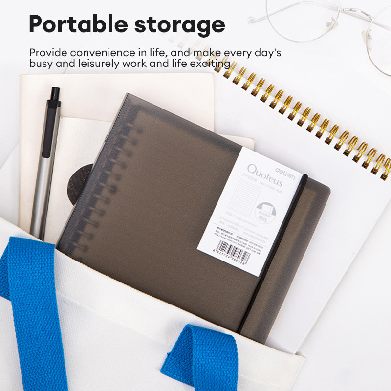 Deli A5 Binder Notebook HA560 20 Holes Loose Leaf Notebook Refillable ...