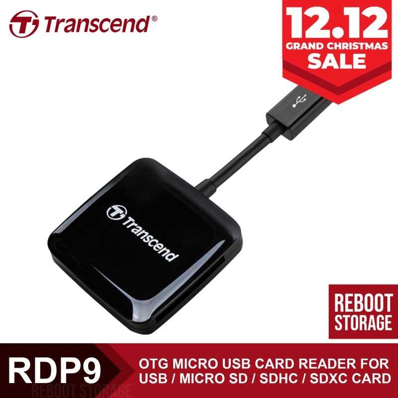 Transcend Rdp9 OTG Card Reader At USB Adapter (Black) | Shopee Philippines