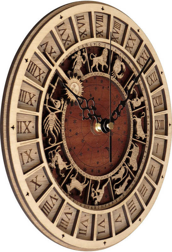 Astronomical Wooden Venice Clock Malikhaing Silid Buhay Quartz Orasan ...