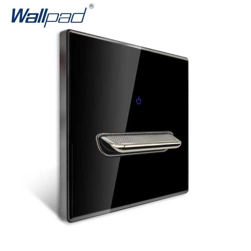 Glass Wallpad Black Panel Gamit Ang LED Indicator Toggle Button Wall ...
