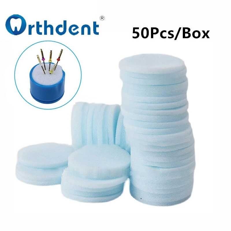 50Pcs/Box Disposable Clean Sponge Soft Dental Endo File Cleaning Foam ...
