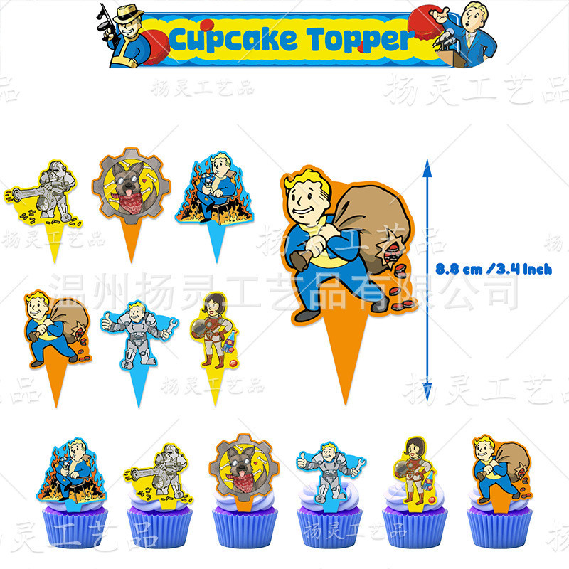 Kira Fallout Vault Boy Themed Party Decorations Birthday banner Cake ...