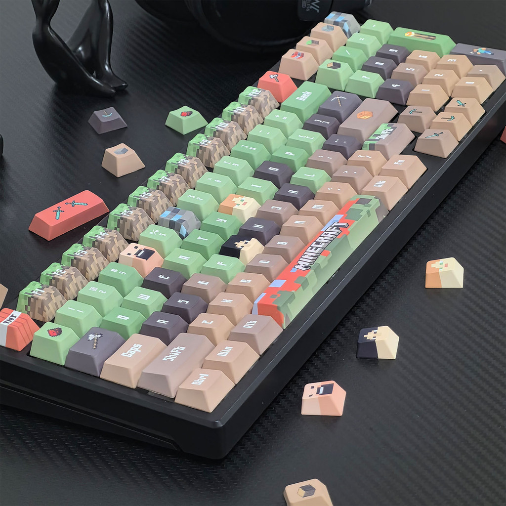 Minecraft Keycap Cherry Profile PBT Five-sided Dye Sublimation 133 Keys ...