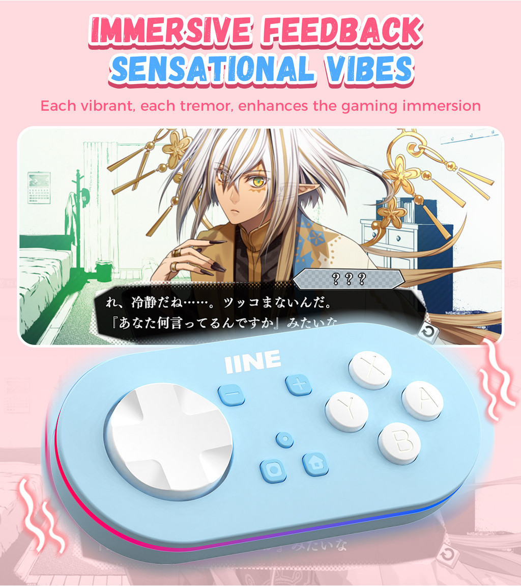 IINE Pocket Game Controller Auto-Fire Function RGB Lighting Mini ...
