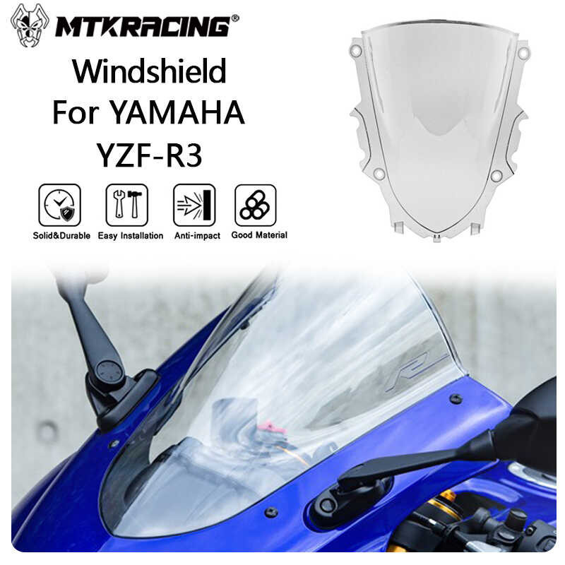 Para Sa MTKRACING YAMAHA Yzf-R3 2019-2024 Motorcycle Front Screen ...
