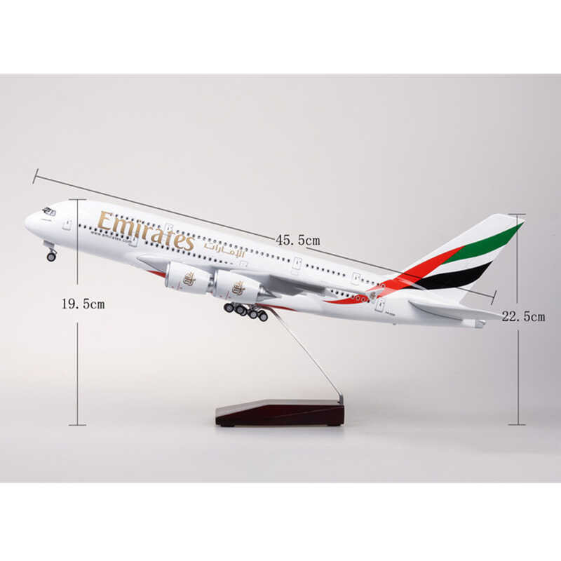 Airplane 45Cm Emirates Airbus A380 Air es Aircraft Diecast Resin Plane ...