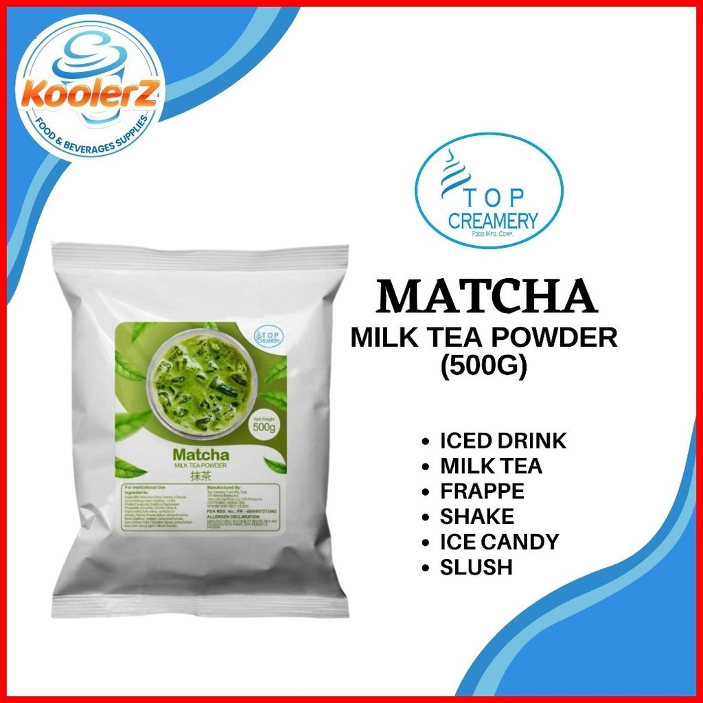 ♂ Top Creamery Matcha Milk Tea Series Powder 500g | Shopee Philippines
