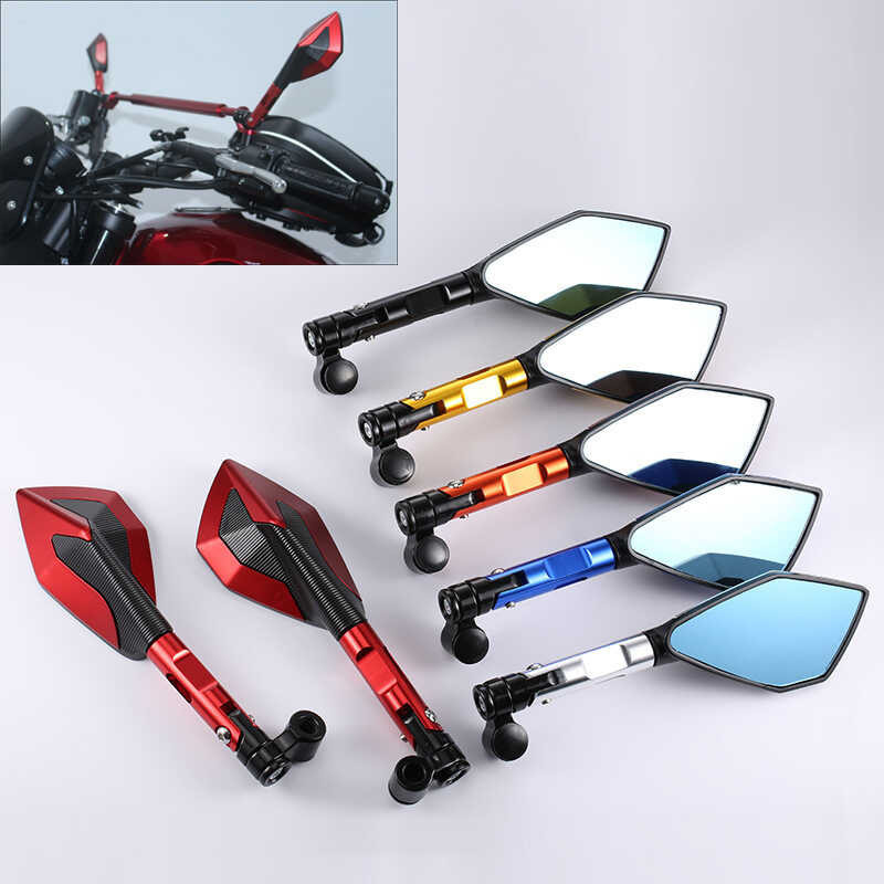 Universal na 8mm 10mm mirror rearview ng motorsiklo CNC aluminum alloy ...