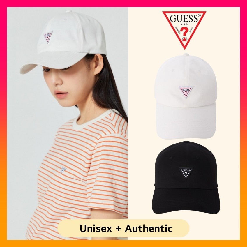 in stock GUESS Triangular Weave Label Unisex Cap (2024New) | Shopee ...
