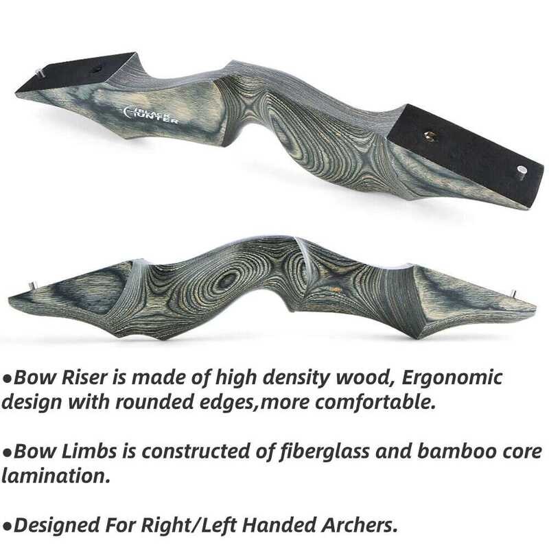 BLACK HUNTER Recurve Bow 20-60Lbs Bow Hunter Wooden Takedown ...