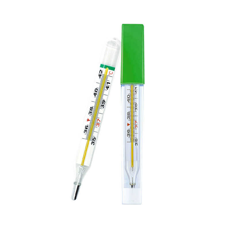 Medical glass thermometer without mercury, mercury free thermometer for ...
