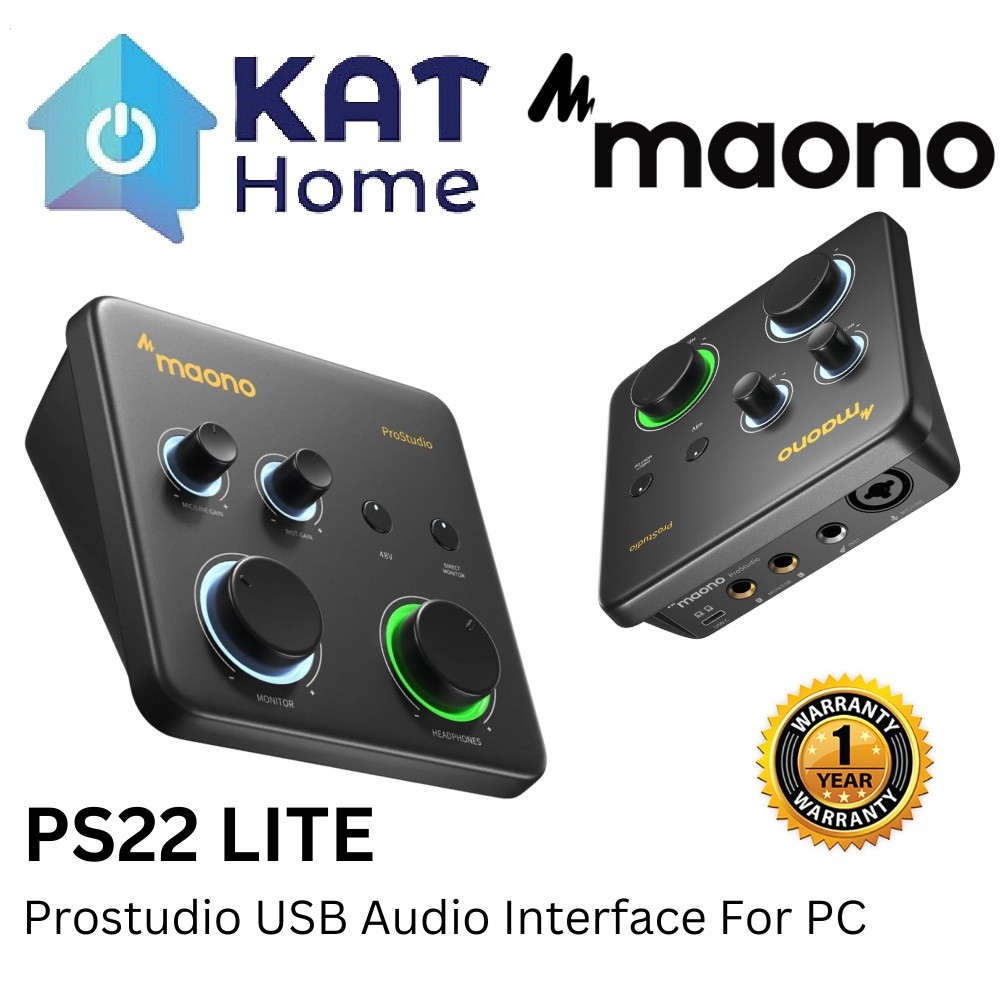 MAONO PROSTUDIO PS22 LITE USB AUDIO INTERFACE FOR GUITAR, PODCAST ...