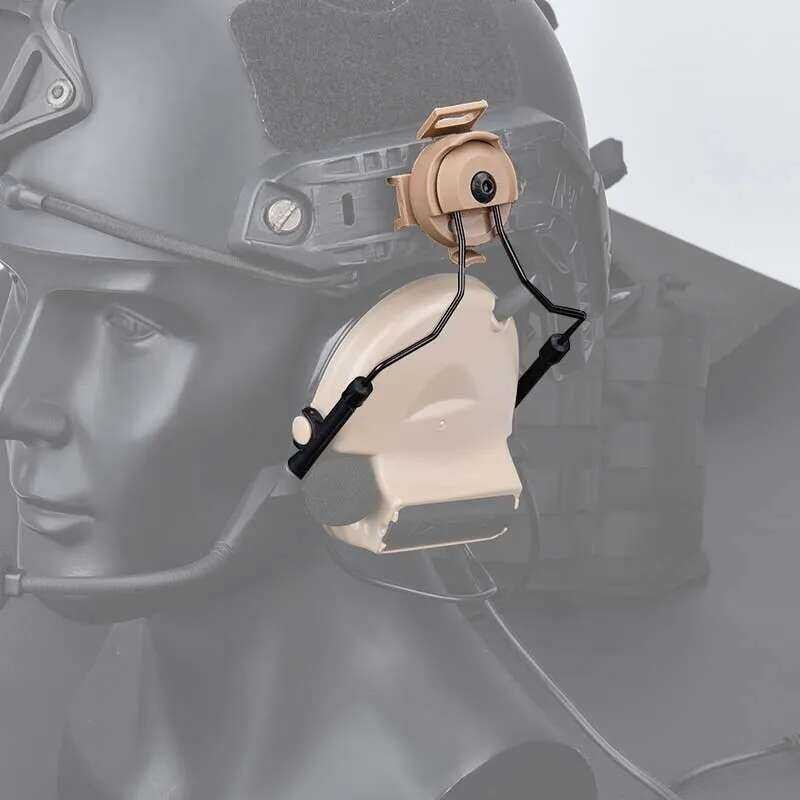 Military Canceg Headphone Holder Fast Helmet ARC Rail Adapter Set ...