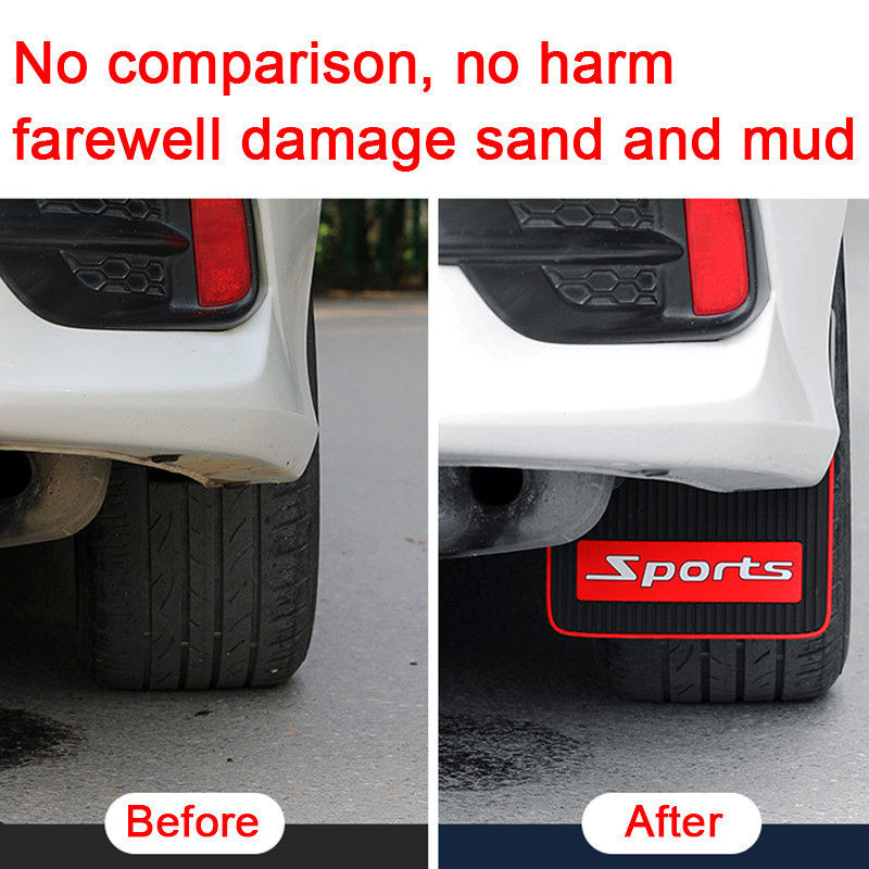 Universal Car Mudguard Front Rear Wheels Mud Flaps PVC Splash Fender ...