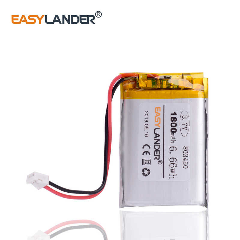 JST PH 2.0Mm 2Pin 3.7V 1800Mah Lithium Polymer Lipo Battery Arduino ...